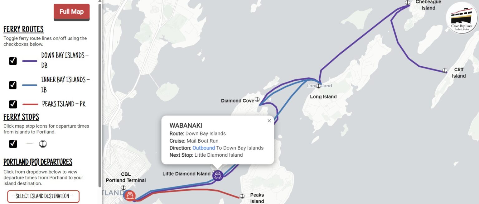 Introducing the CBL Live Map! - Casco Bay Lines